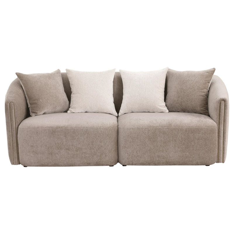 Latitude Run® Townsend 2-piece Chenille Upholstered Sofa Set Latte | Wayfair